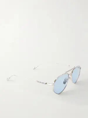 CUTLER AND GROSS The Great Frog Lynott Aviator-style -tone Titanium Sunglasses