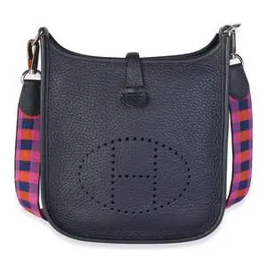 Hermès Bleu Nuit Clemence Bleu Saphir Anemone Maxi Quadrille Mini Evelyne TPM 16 Blue