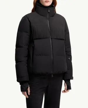 Moncler Bessin Fringed Insulated Ski Jacket - Black