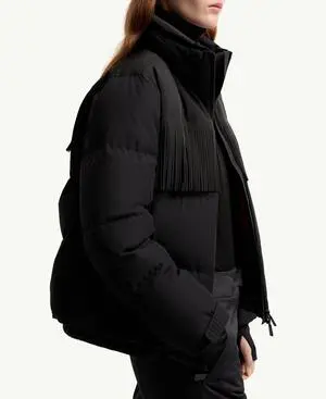 Moncler Bessin Fringed Insulated Ski Jacket - Black