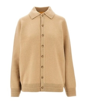 Guest In Residence Felted Plaza Shirt Knitted Jacket - Camel