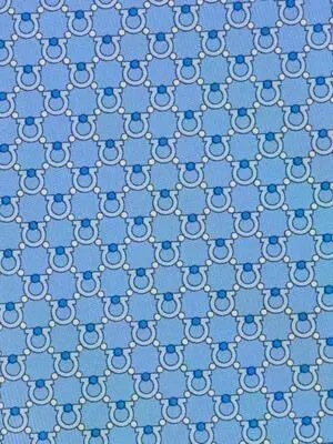 FERRAGAMO Gancini Print Silk Tie