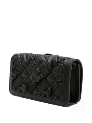 Moschino Logo-plaque Quilted Clutch Bag