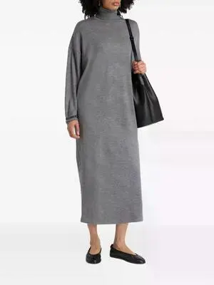 Brunello Cucinelli Roll-neck Monili-trim Maxi Dress