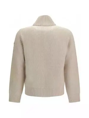 Moncler Ribbed-knit Logo-patch Cardigan