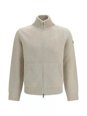 Moncler Wool & Cashmere Blend Cardigan - Neutrals