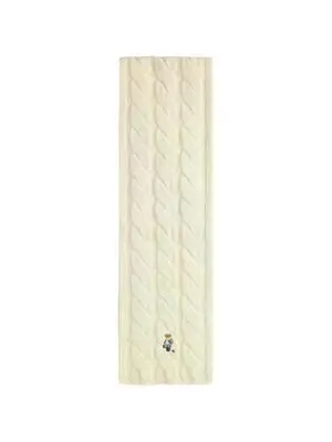 Polo Ralph Lauren Polo Bear Cable-knit Scarf - Neutrals