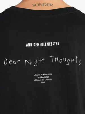 ANN DEMEULEMEESTER Slogan-print Long-sleeve T-shirt