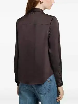 Michael Kors Satin Tie-neck Blouse