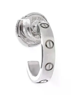 Cartier Love Hoop 18k White Gold Small Earrings