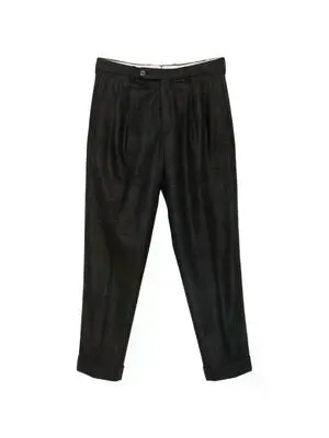 GTA Dante Check-pattern Wool Trousers - Brown