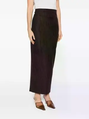 MARSEM Pinstripe-pattern Slit-detail Maxi Skirt