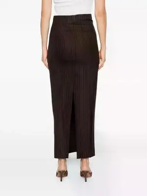 MARSEM Pinstripe-pattern Slit-detail Maxi Skirt