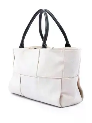 Bottega Veneta 2012-2026 Medium Canvas Maxi Intrecciato Arco Tote Bag