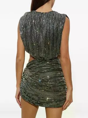 SELF-PORTRAIT Rhinestone Drape Top