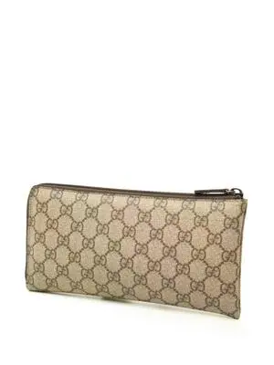 Gucci 2000-2015 Gg Supreme Zip Pouch - Neutrals