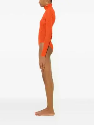Emilio Pucci High-neck Jacquard Tulle Bodysuit