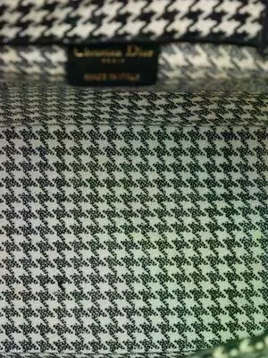 Dior 2019 Medium Embroidered Canvas Houndstooth Book Tote Bag - Black