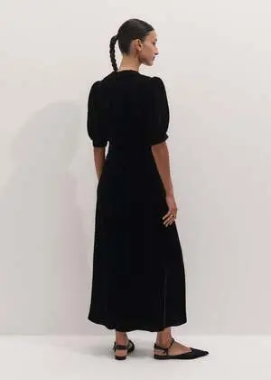 ME+EM Silk Blend Velvet Maxi Dress