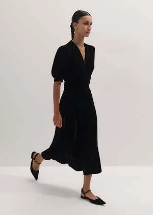 ME+EM Silk Blend Velvet Maxi Dress