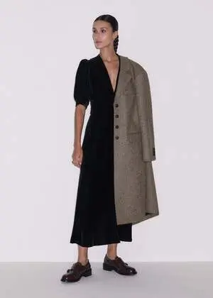 ME+EM Silk Blend Velvet Maxi Dress