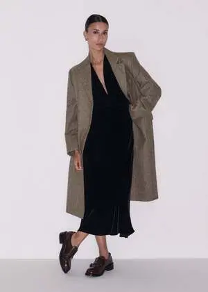 ME+EM Silk Blend Velvet Maxi Dress