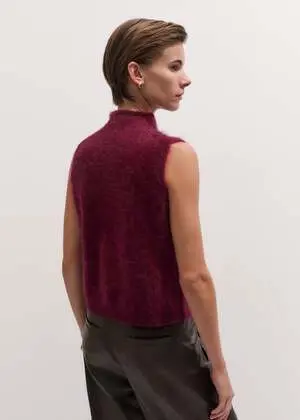 ME+EM Brushed Cashmere High Neck Straight Vest