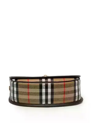 Burberry 2023-2026 Leather Trimmed House Check Coated Canvas Highlands Satchel