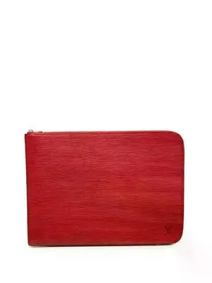 LOUIS VUITTON 1991 Epi Poche Documents Portfolio Clutch Bag