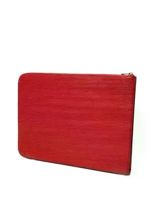 LOUIS VUITTON 1991 Epi Poche Documents Portfolio Clutch Bag