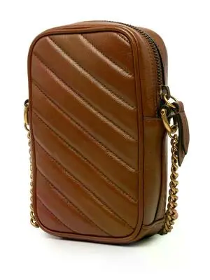 Gucci 2016-2026 Mini Gg Marmont Matelasse Calfskin Crossbody Bag - Brown