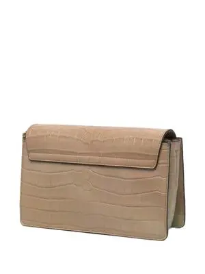 Chloé 2019 Small Croc Embossed Leather Faye Crossbody Bag - Neutrals