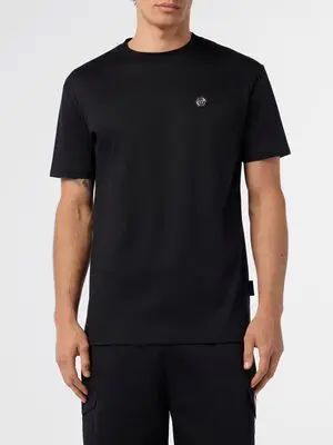 Philipp Plein Cotton T-shirt With Pp Logo - Black