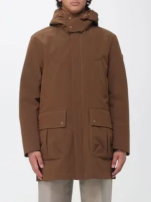 Peuterey Technical Fabric Parka With Bib And Detachable Hood - Walnut