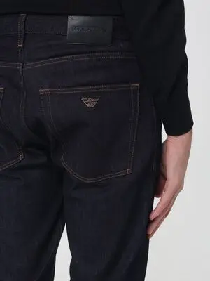 Emporio Armani Mid-rise Skinny Fit Jeans In Cotton Denim - Navy