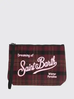 MC2 SAINT BARTH Aline Tartan Print Neoprene Mini Handbag With Logo - Fa01