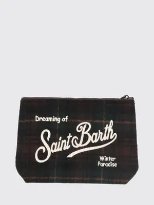 MC2 SAINT BARTH Aline Tartan Print Neoprene Mini Handbag With Logo - Fa02
