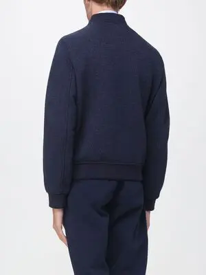 Etro Viscose Blend Bomber Jacket With Embroidered Pegasus Logo - Blue