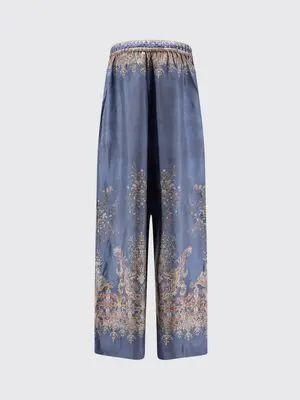 Zimmermann Valiant High-waisted Silk Palazzo Trousers With Paisley Print - Blue