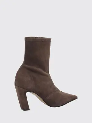 Khaite Nevada Suede Ankle Boots With High Block Heel
