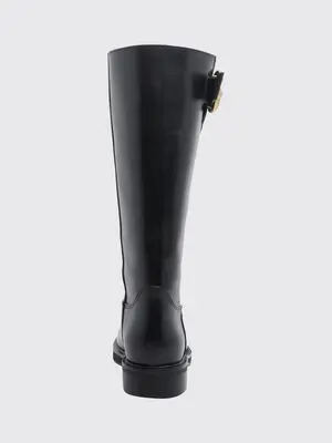 Etro Calfskin Leather Knee-high Boots With Buckle Detail - Black