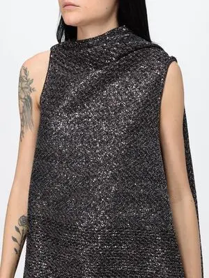 Missoni Flared A-line Sequin Mini Dress With Asymmetric Neckline