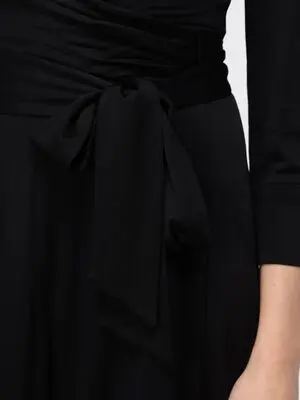 Diane Von Furstenberg Slim Fit Midi Shirt Dress In Viscose With A Tie-belt Waist