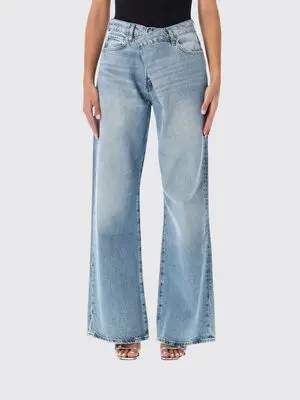 FRAME The Loose High-waisted Baggy Wide-leg Cotton Jeans - Denim