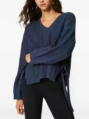 TWINSET Cable-knit Tie-fastening Sweater