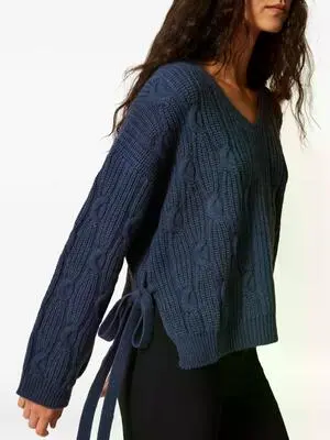 TWINSET Cable-knit Tie-fastening Sweater