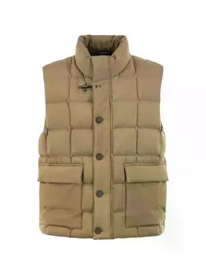 FAY Quilted Hook Gilet - Neutrals