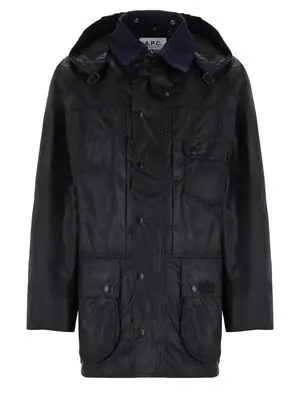 BARBOUR X A.P.C. Barbour X A. P.c. Giacca "beaufort" In Cotone Cerato - Black