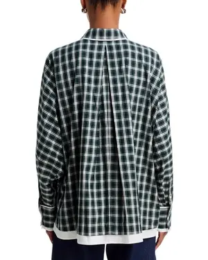 3.1 Phillip Lim Oversized Plaid Cotton Shirt
