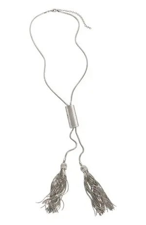 Balmain Long Brass Tassel Necklace